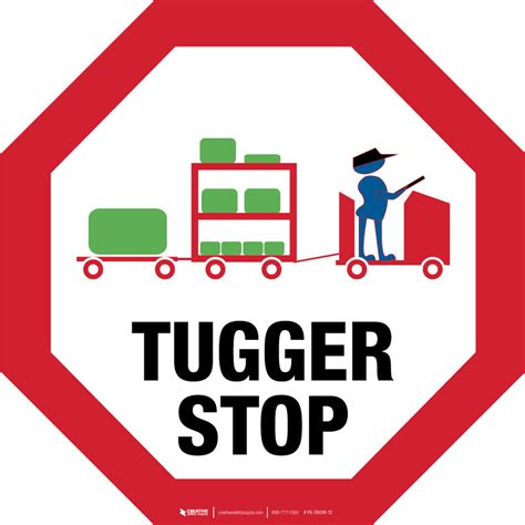 Tugger Stop Floor Sign