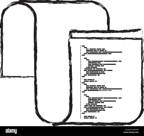 Monochrome Blurred Silhouette Of Programming Window With Long Script Code Stock Vector Image