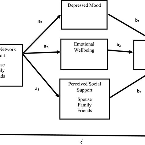 Hypothesized Mediation Model Depicting Direct And Indirect Effects Of