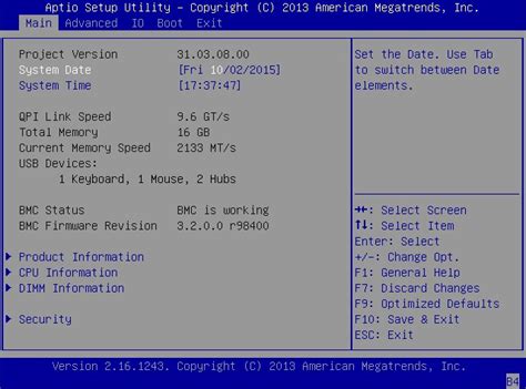 检验 Uefi 最佳默认值 Oracle® Server X6 2 安装指南（适用于 Oracle Solaris 操作系统）