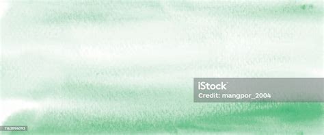 녹색 수채화 배경 젖은 흰색 종이 배경에 부드러운 질감 수채화 그림 추상 녹색 수채화 일러스트 배너 벽지 공란에 대한 스톡 사진 및 기타 이미지 Istock