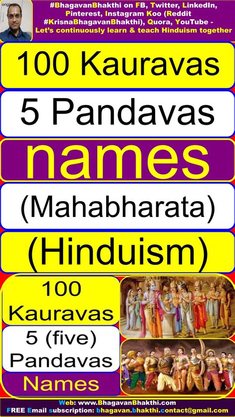 What Are 100 Kauravas And Pandavas Names Lets Know 59 Off