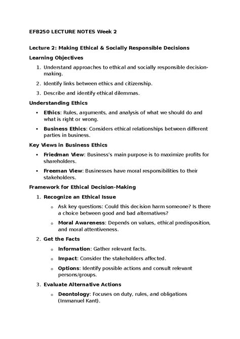 Efb250 Lecture Notes Week 2 Efb250 Lecture Notes Week 2 Lecture 2