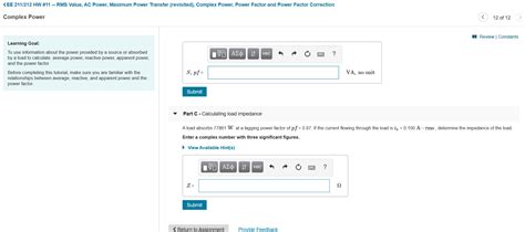 Solved Complex Power Review Constants Part A