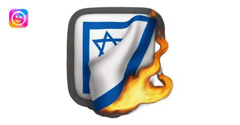 Burning Israel Flag Emoji Ai Emoji Generator