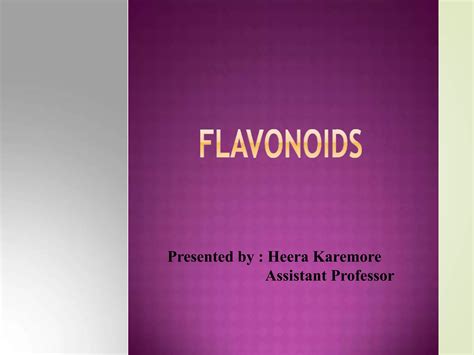 Flavonoids Classification Pptx