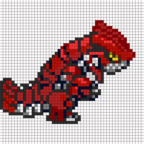 Groudon Overworld Sprite Perler Bead Pattern Bead Sprites Characters Fuse Bead Patterns