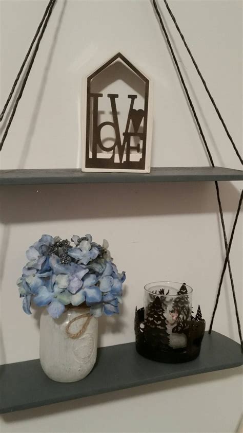 Double Pallet Shelf Hanging Shelf Reclaimed Wood Shelf Etsy