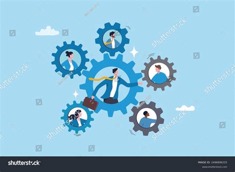 Roles Responsibilities Teamwork Resource Management Work Stock Vector Royalty Free 2496896225