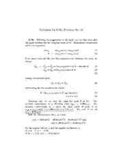 Problem Set Solutions Solutions For Problem Set Following The Suggestions