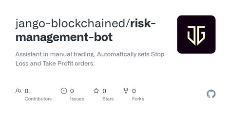 github jango blockchained risk management bot assistant in manual