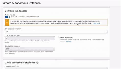 How To Set Up The Oracle Cloud Free Tier Database Star Home