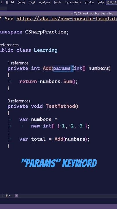 Use Params To Save You From Creating New Arrays In C Youtube