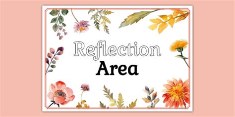 Wildflower Botanical Themed Reflection Area Display Poster
