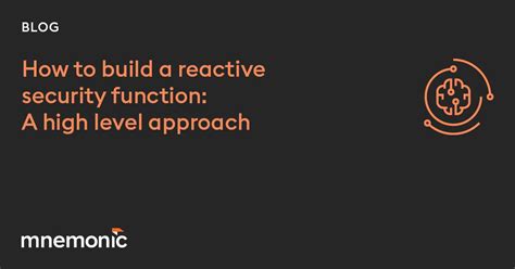 Robby James Peralta On Linkedin How To Build A Reactive Security Function