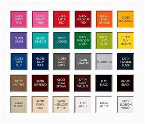 Rust Oleum Universal Spray Paint Color Chart At Lisa Cunningham Blog