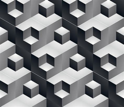 Premium Vector Geometric Seamless Pattern Endless Black And White Vector Regular Background