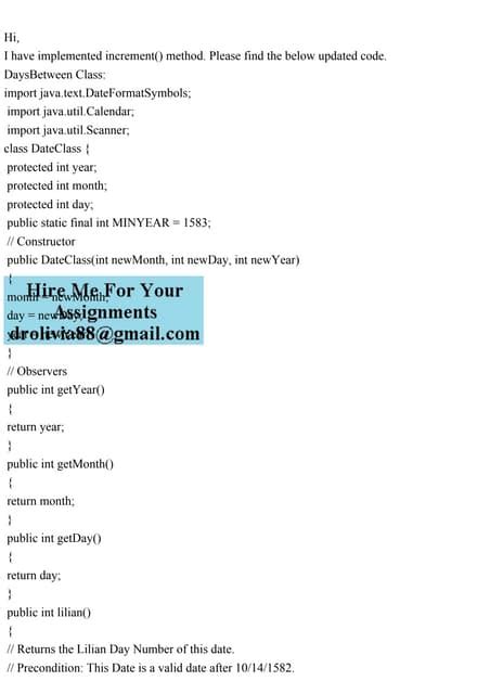 Hii Have Implemented Increment Method Please Find The Below Uppdf