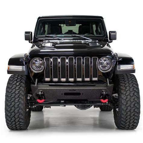 Vijay Stubby Front Bumper W D Rings For 07 24 Jeep Wrangler Jljk