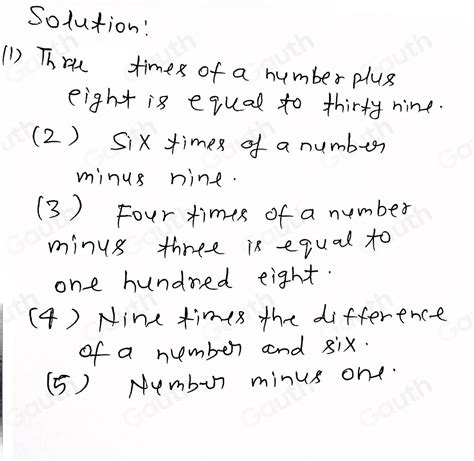 Solved Learning Task 3 Translate The Following Algebraic Expressions