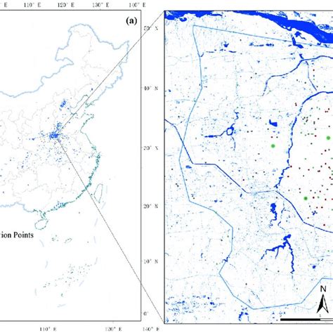A Spatial Distribution Of Inundation Points From Coarse Grained Download Scientific Diagram