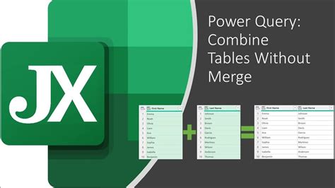 combine two tables in power query without merge queries youtube