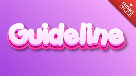 Guideline Pink 3d Text Effect Generator