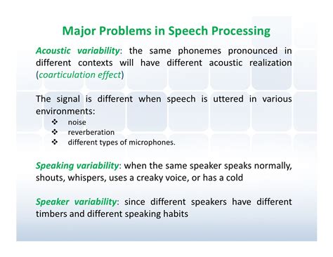 speech processing