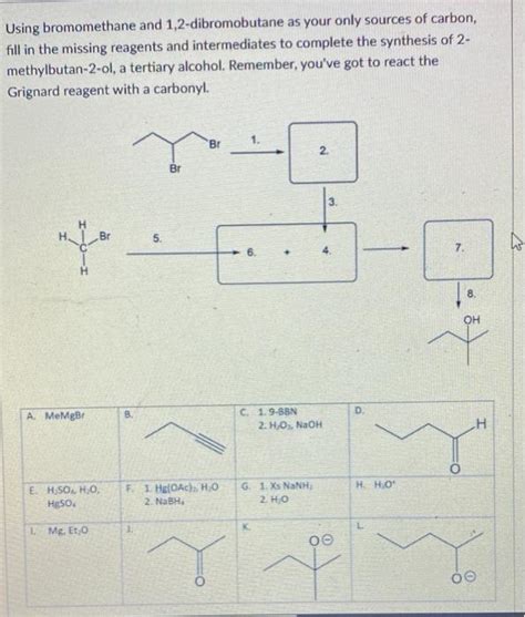 Solved Using Bromomethane And 1 2 Dibromobutane As Your Only