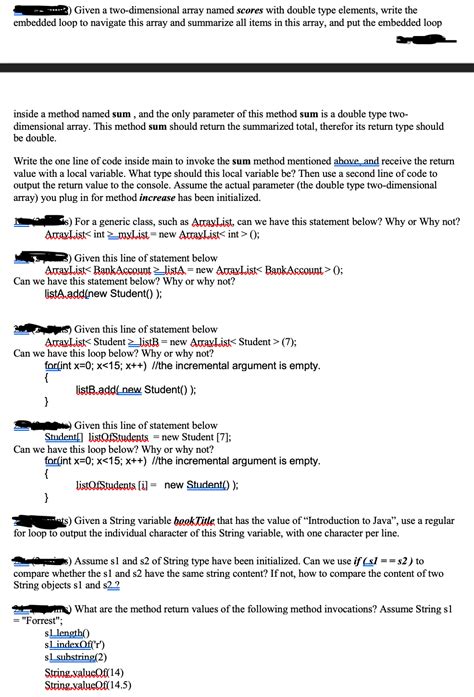 Given A Two Dimensional Array Named Scores With