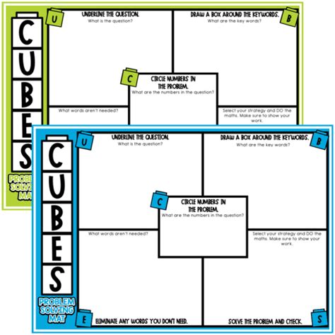 Cubes Problem Solving Mat Top Teacher