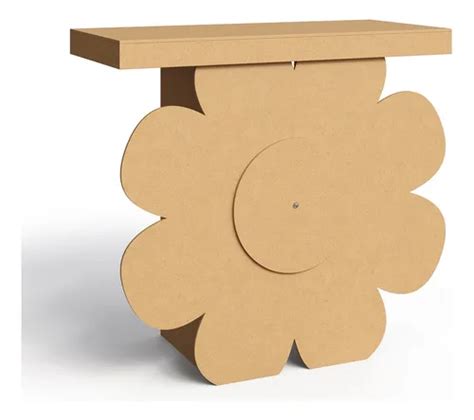 Pegue E Monte Mesinha Flor Margarida Desmontável Mdf Cru Mercadolivre