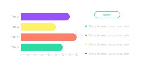 horizontal bar chart ui element template stock vector illustration of