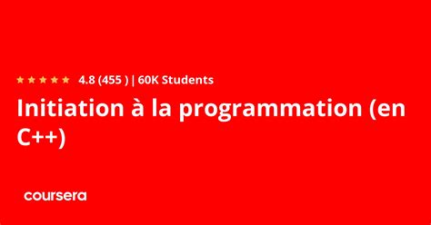 Initiation à La Programmation En C Coursera