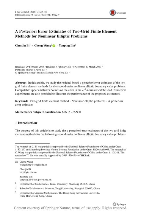 A Posteriori Error Estimates Of Two Grid Finite Element Methods For