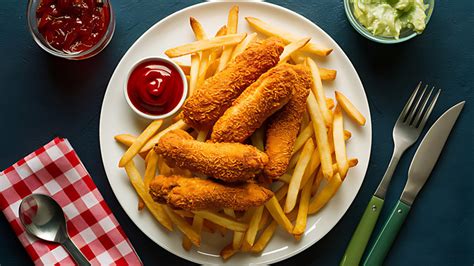 Crispy Chicken With Fries Photo  Free Download Pikbest