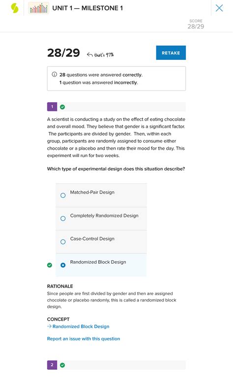 St Sophia Introduction To Statistics Milestone 1 1 Concept → Randomized Block Design 2