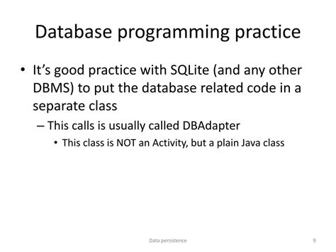 Ppt Data Persistence Powerpoint Presentation Free Download Id3711596