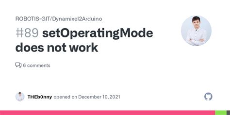 Setoperatingmode Does Not Work · Issue 89 · Robotis Gitdynamixel2arduino · Github