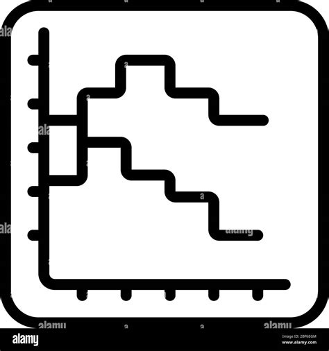 Stepped Line Chart Icon Stock Vector Image And Art Alamy