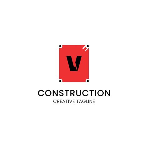 Letter V Construction Logo With Concrete And Rebar 66114231 Vector Art