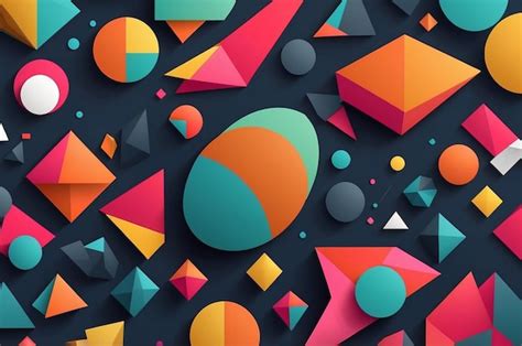 Realistic Geometric Shapes Background Premium Ai Generated Image