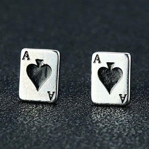 Ace Of Spades Playing Card Earrings Helloice Jewelry