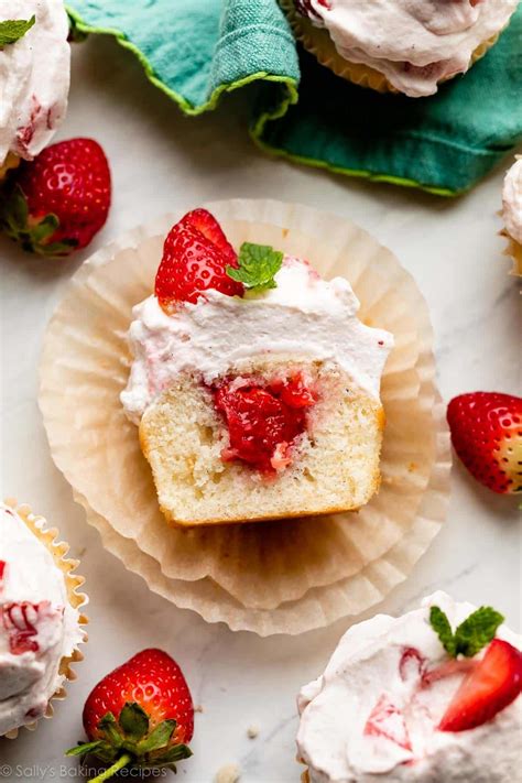 Strawberry Shortcake Birthday Cupcakes