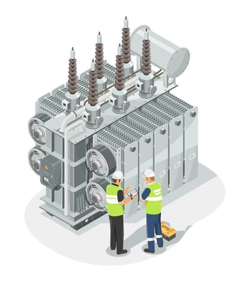 Industrial Poder Transformador Eléctrico Ingeniero Trabajando