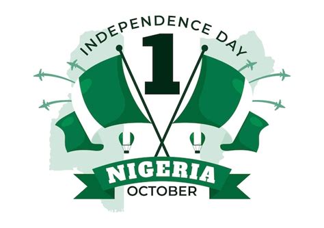 Premium Vector Happy Nigeria Independence Day Vector Illustration On 1 October With Waving