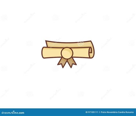 Paper Scroll Icon Logo Design Element Stock Vector Illustration Of