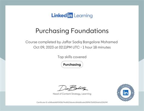 Jaffar Sadiq Bangalore Mohamed On Linkedin Certificate Of Completion