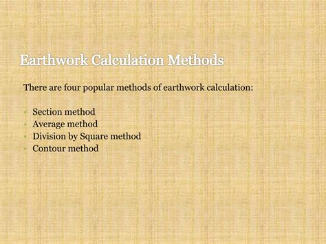Earthwork Volume Calculation Methods Pptx