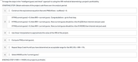 Solved Arrange The Steps In The Intelligent Guess And